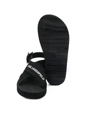 Karl Lagerfeld Crossover Strap Buckle-fastening Sandals