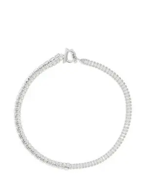 FERRAGAMO Gancini Crystal-embellished Necklace - Silver