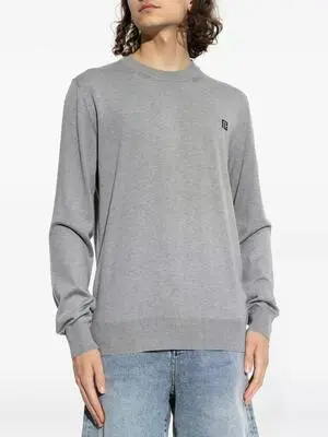 Balmain Silk And Cotton Jumper - Grey