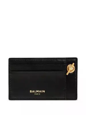 Balmain Chain-link Leather Cardholder - Black