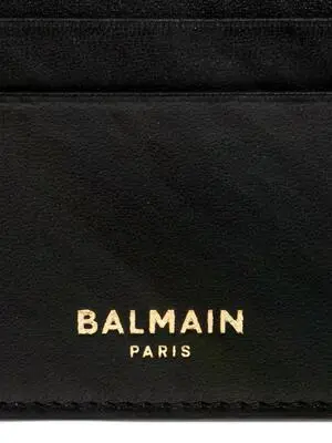 Balmain Chain-link Leather Cardholder