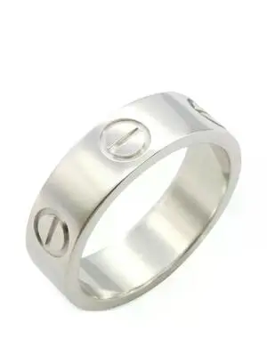 Cartier 18k White Gold Love Screw-detail Ring - Silver