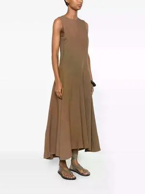 AROVESCIO Sleeveless Flared Midi Dress