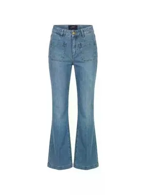 Seafarer Delphine Patch-pocket Flared Jeans - Blue