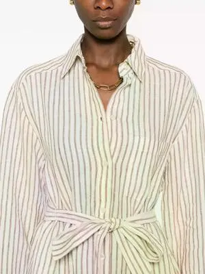 Marc O'polo Striped Belted Midi Dress