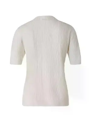 Peserico Ribbed Knit Short Sleeve Sweater