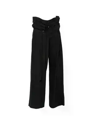 ANN DEMEULEMEESTER Jilleke Belted Wide-leg Trousers - Black