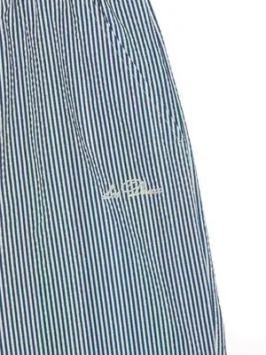 LES DEUX Striped Seersucker Swim Shorts