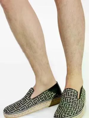 Balmain Monogram Pattern Espadrille Sneakers