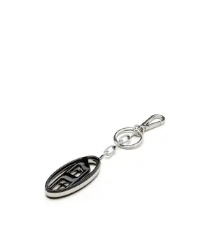 DIESEL® Oval D Logo Cage Keyring
