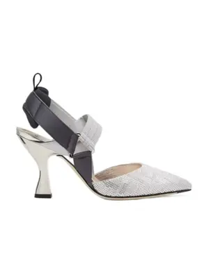 Fendi Silver Tone Pumps