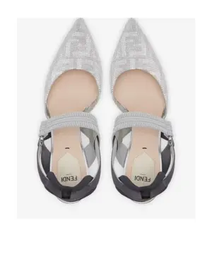 Fendi Colibrì Slingback Pumps - Gray