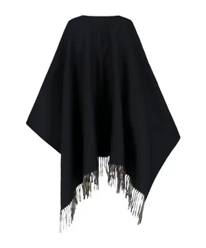Burberry Checked Fringed-edge Cape
