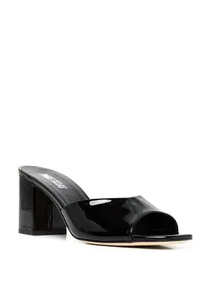 Paris Texas Anja Block Heel Sandals - Black