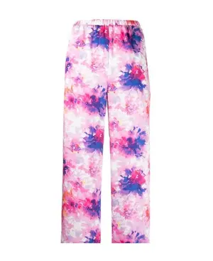 MSGM Floral Printed Elasticated Waist Pants