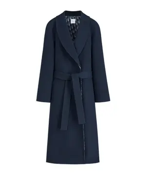 Dior Belted Shawl-collar Coat