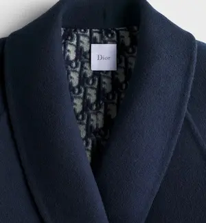 Dior Belted Shawl-collar Coat