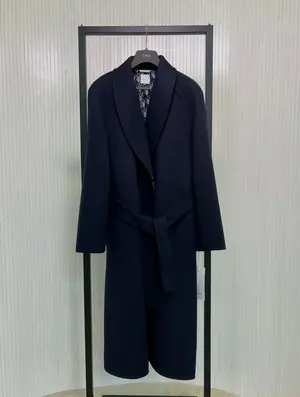 Dior Belted Shawl-collar Coat