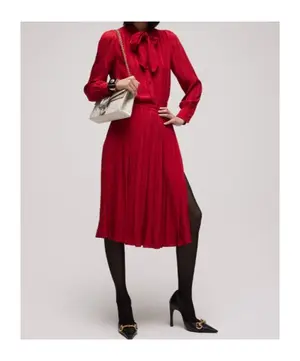 Gucci Tie-neck Jacquard Silk Shirt
