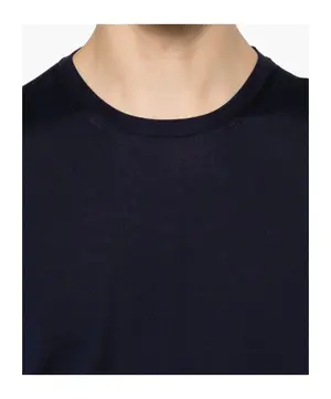 ROBERTO COLLINA Fine Knit Crew Neck Sweater - Navy