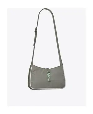 Saint Laurent Le 5 À 7 Logo Plaque Crossbody Bag - Gray