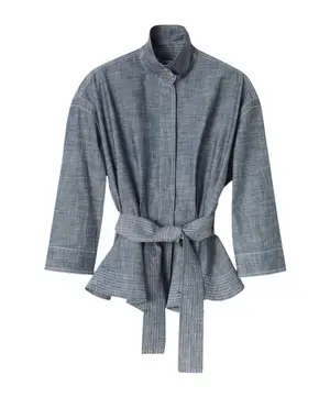 Jacquemus Belted Peplum Jacket - Grey