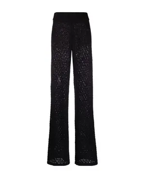 ROTATE BY BIRGER CHRISTENSEN Loose-knit High-waisted Trousers