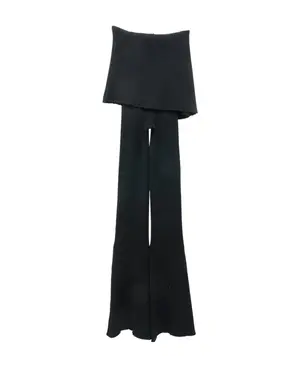 COURREGES Rib Knit Casual Pants