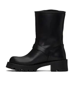 Versace Medusa Embossed Leather Boots