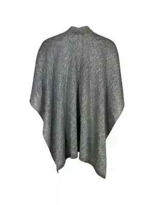 D.exterior Open-front Poncho With Abstract Pattern