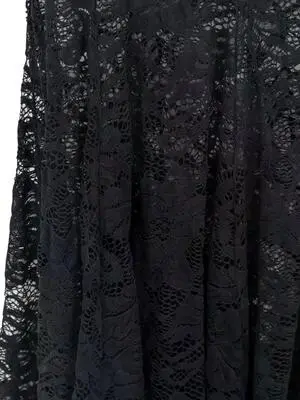 ACTUALEE Lace Panelling Flared Maxi Skirt
