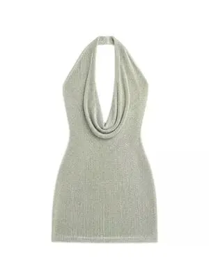 YANGKEHAN Cowl Neck Halterneck Top
