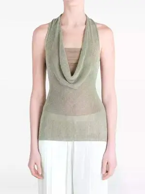 YANGKEHAN Cowl Neck Halterneck Top