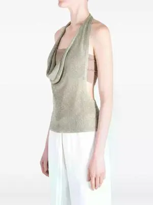 YANGKEHAN Cowl Neck Halterneck Top