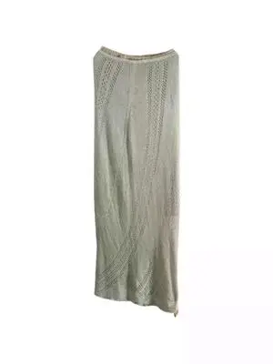 YANGKEHAN Pointelle Knit Maxi Skirt