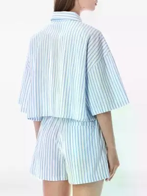 Nike Poplin Striped Cropped Shirt