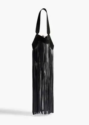 Khaite Nano Lotus Fringe Tote - Black