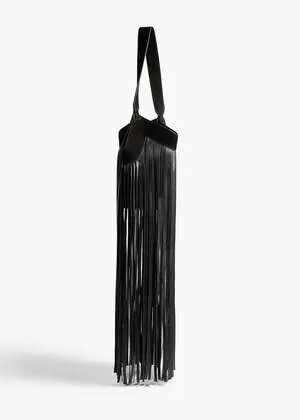 Khaite Nano Lotus Fringe Tote - Black