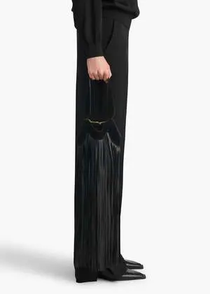 Khaite Nano Lotus Fringe Tote - Black