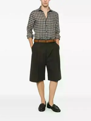 TRUZZI Gingham-check Long-sleeve Shirt