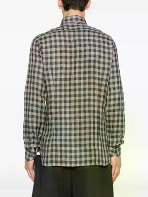 TRUZZI Gingham-check Long-sleeve Shirt
