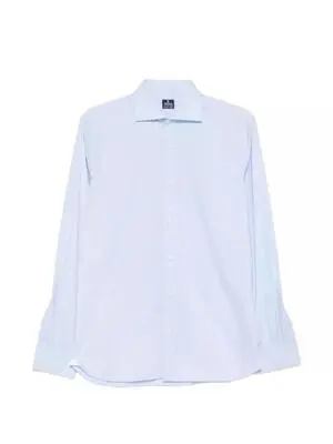 TRUZZI Spread-collar Button-up Shirt - Blue