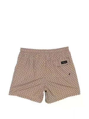 Tagliatore Geometric-print Drawstring Swim Shorts