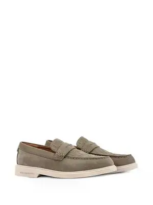 Karl Lagerfeld Kori Monogram Embossed Leather Loafers