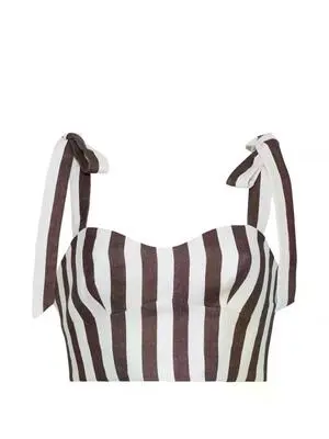 Cara Cara Faiza Striped Tie-fastening Top