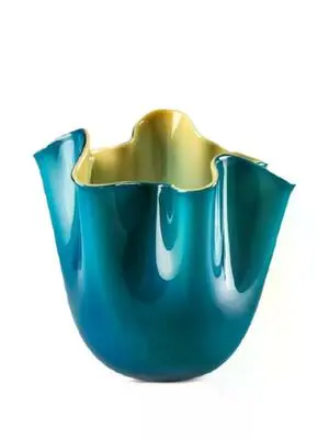 VENINI Fazzoletto Ruffled Glass Vase