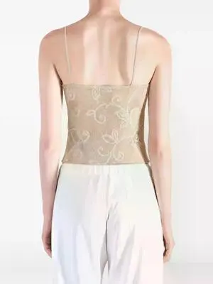 EMERGENCY ROOM Beige Floral Lace Camisole