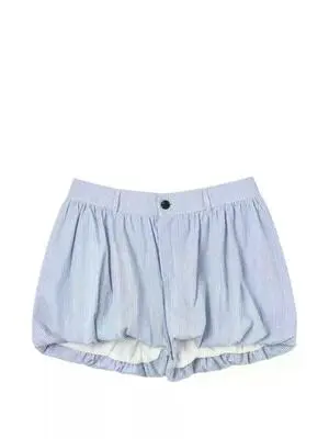 EMERGENCY ROOM Pinstripe Pattern Balloon Shorts - Blue