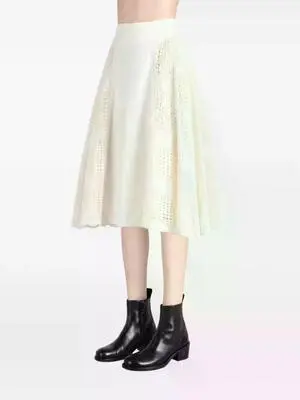 EMERGENCY ROOM Crochet-panel A-line Midi Skirt