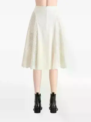 EMERGENCY ROOM Crochet-panel A-line Midi Skirt